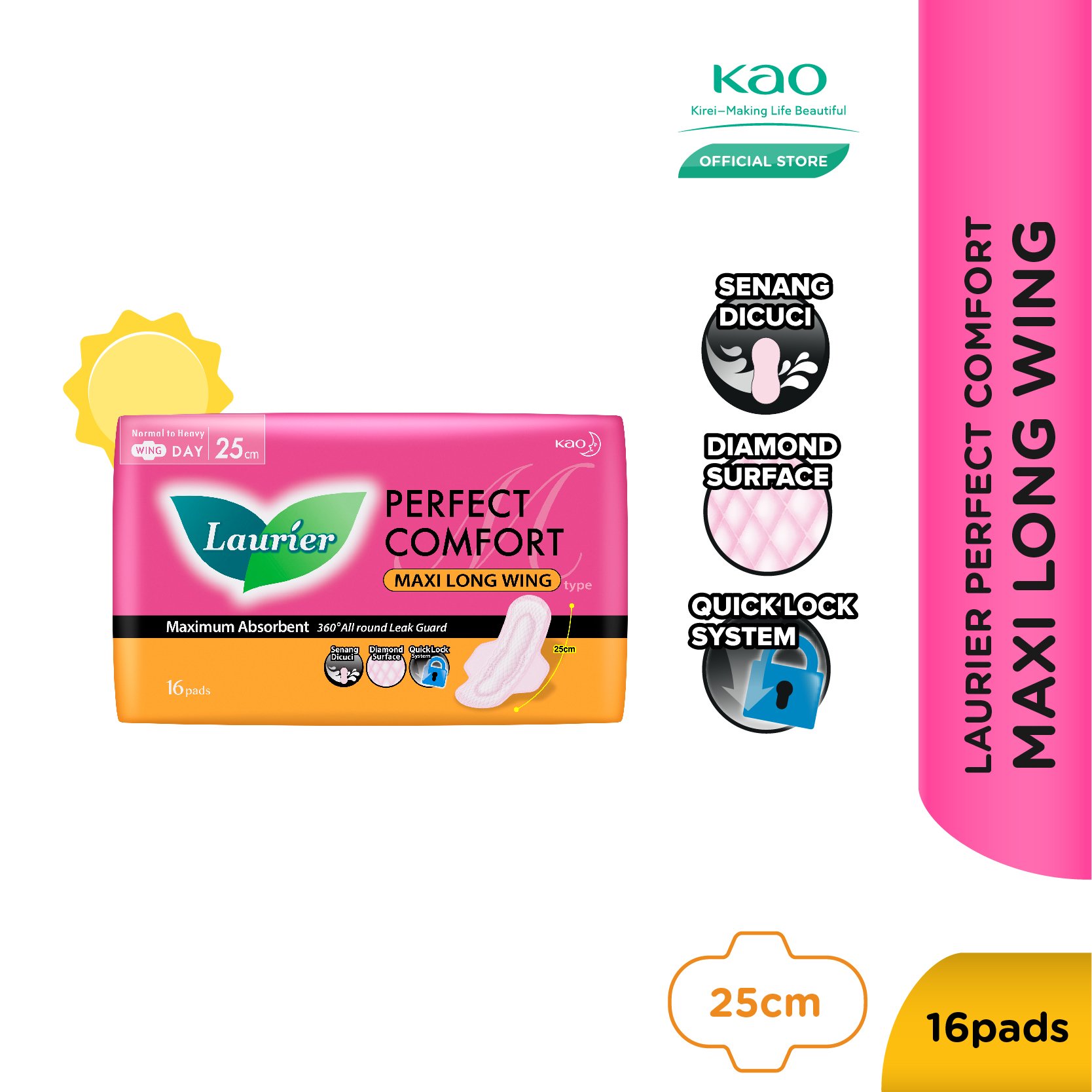 LAURIER MAXI LONG WING 25CM/16S